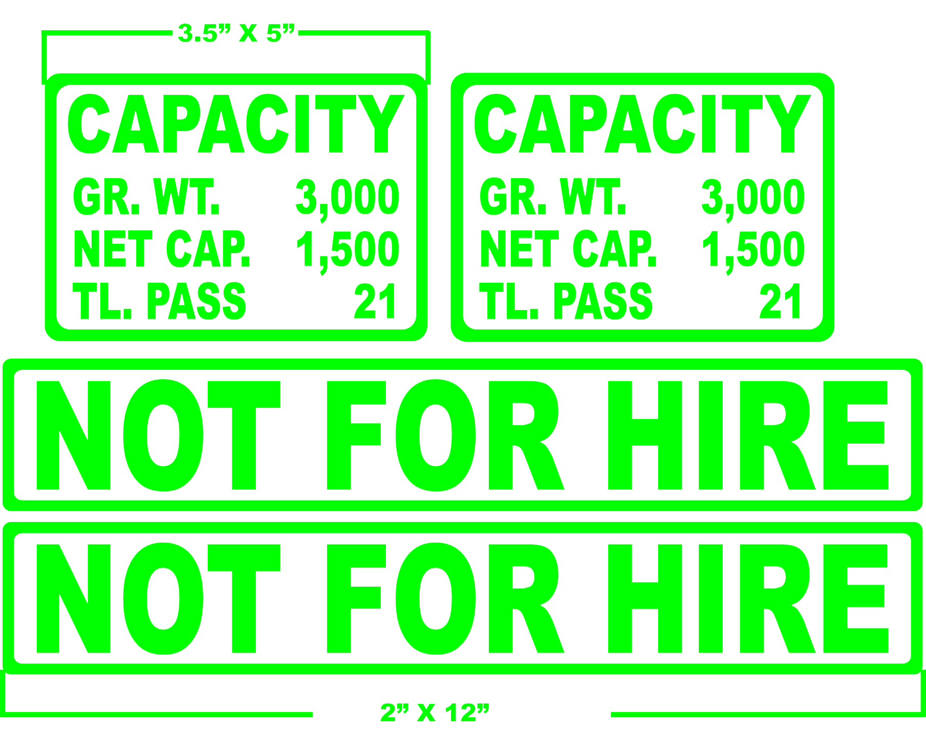 CAPACITY STICKER FOR H100 VAN | Lazada PH