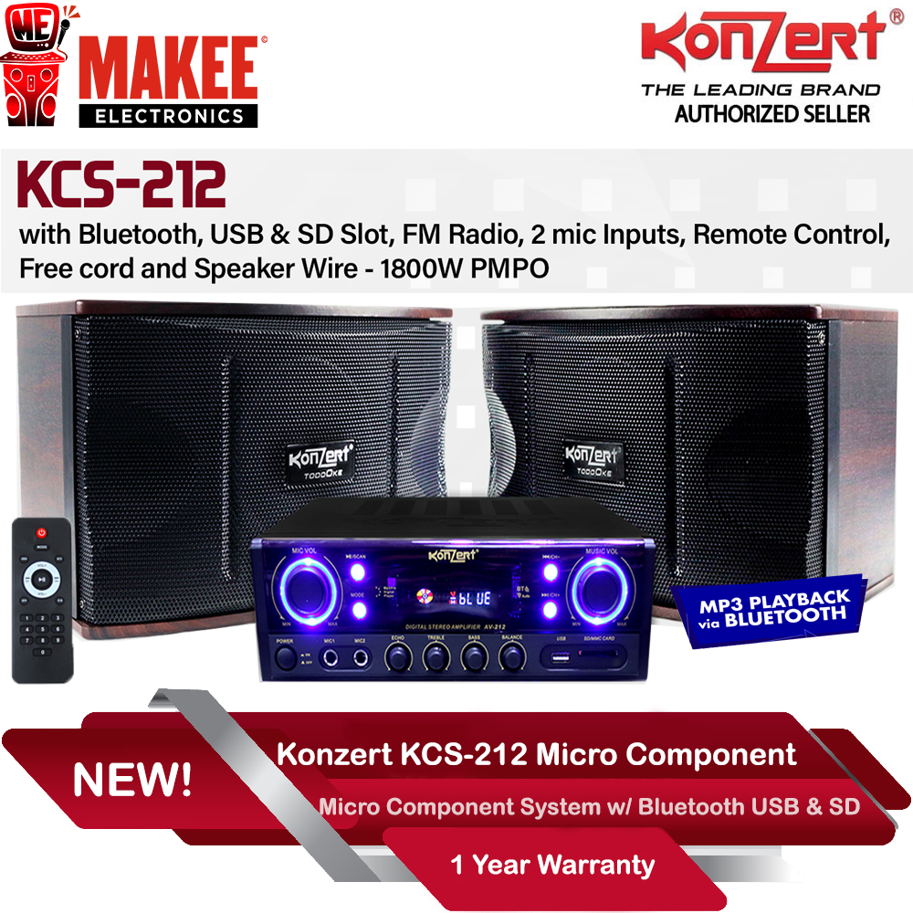 Konzert KCS-212 - Micro Component System with USD, SD & Bluetooth ...