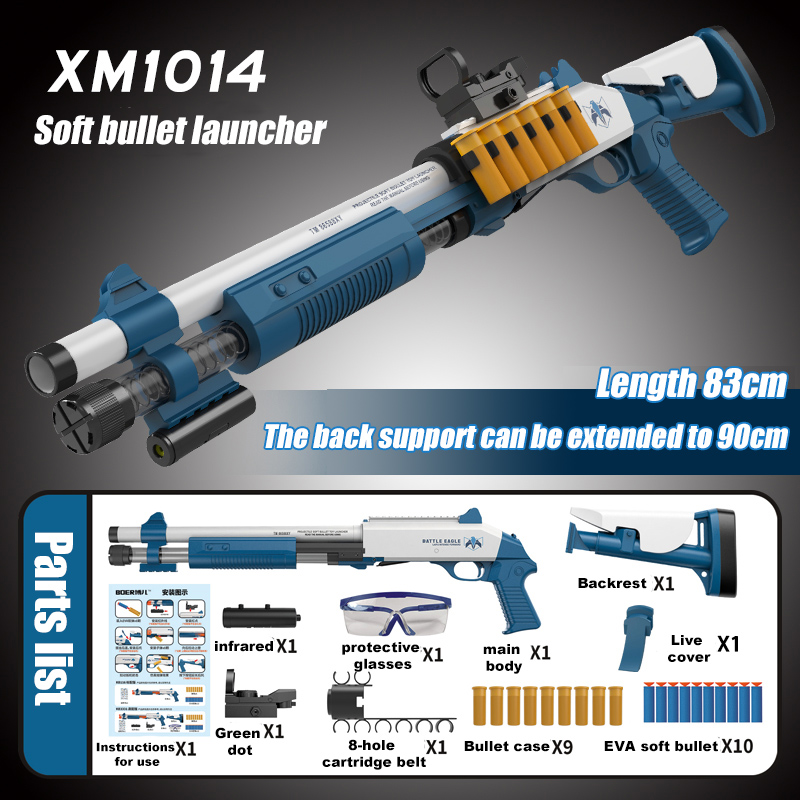 laruang baril XM1014 Shot gun Nerf Dart Foam Shell Ejecting gun For Kids Manual Nerf toy gun for ...