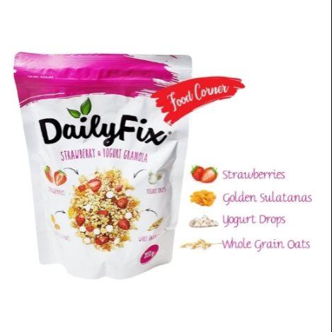 DailyFix Strawberry & Yoghurt Granola 350g | Lazada PH
