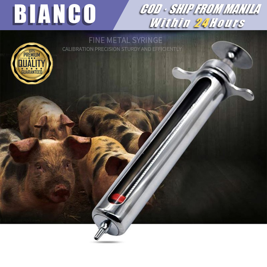 Stainless Steel Veterinary Syringe 10ml 20ml 50ml Injection Tools ...