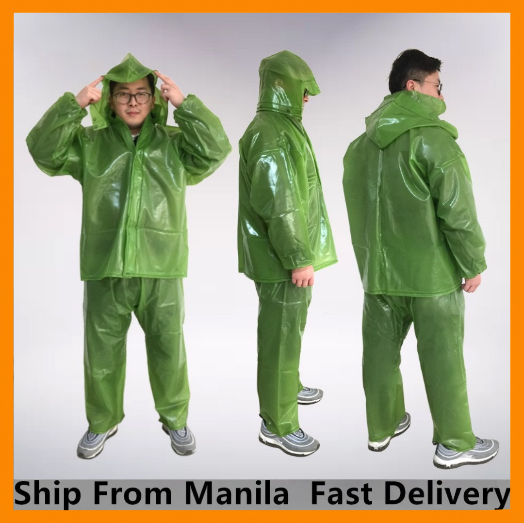 The Original Rubberized Green Kapote/ High Quality Vulcanized Raincoat ...