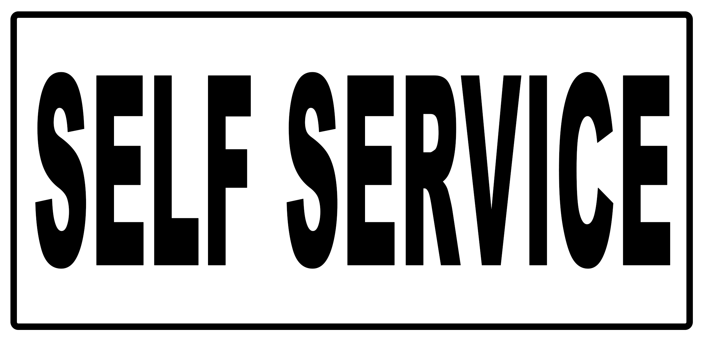 SELF SERVICE SIGNAGE PVC TYPE WATERPROOF AND NON-FADING | Lazada PH