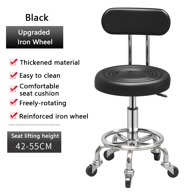 Beauty stool lift hair salon special pulley stool round stool barber ...