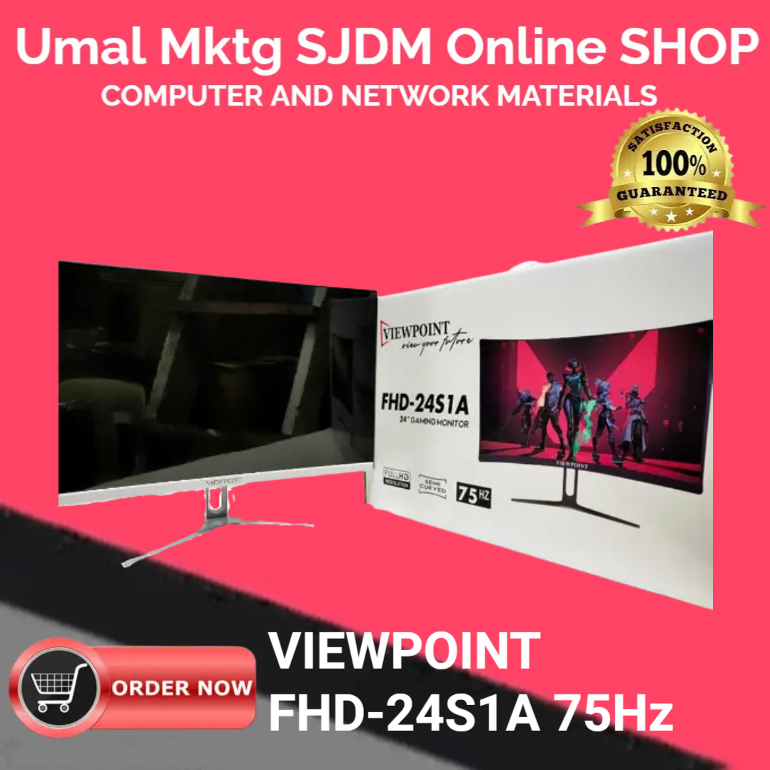 VIEWPOINT FHD-24S1A Semi-Curved 75Hz WHITE (MAXIMUM OF 3PCS) | Lazada PH