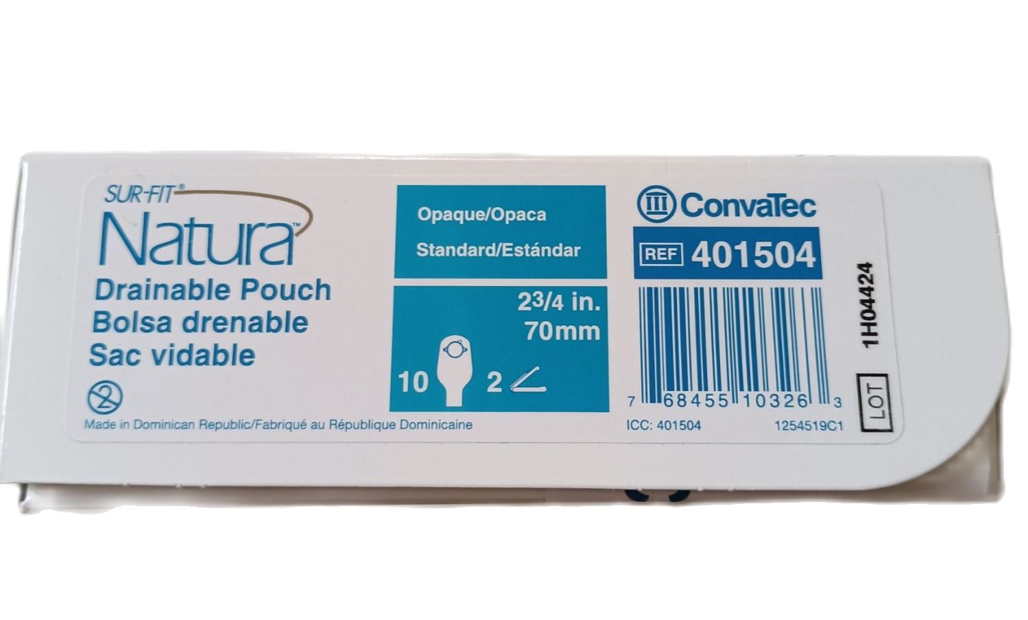 70mm Convatec Colostomy Bag Opaque Drainable Pouch (10Pcs/Box's ...