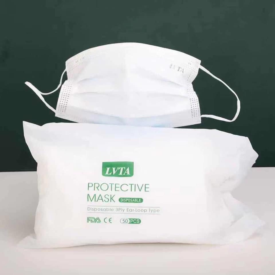 50pcs WHITE FACEMASK 3-PLY FACE MASK / WHITE FACE MASK | Lazada PH