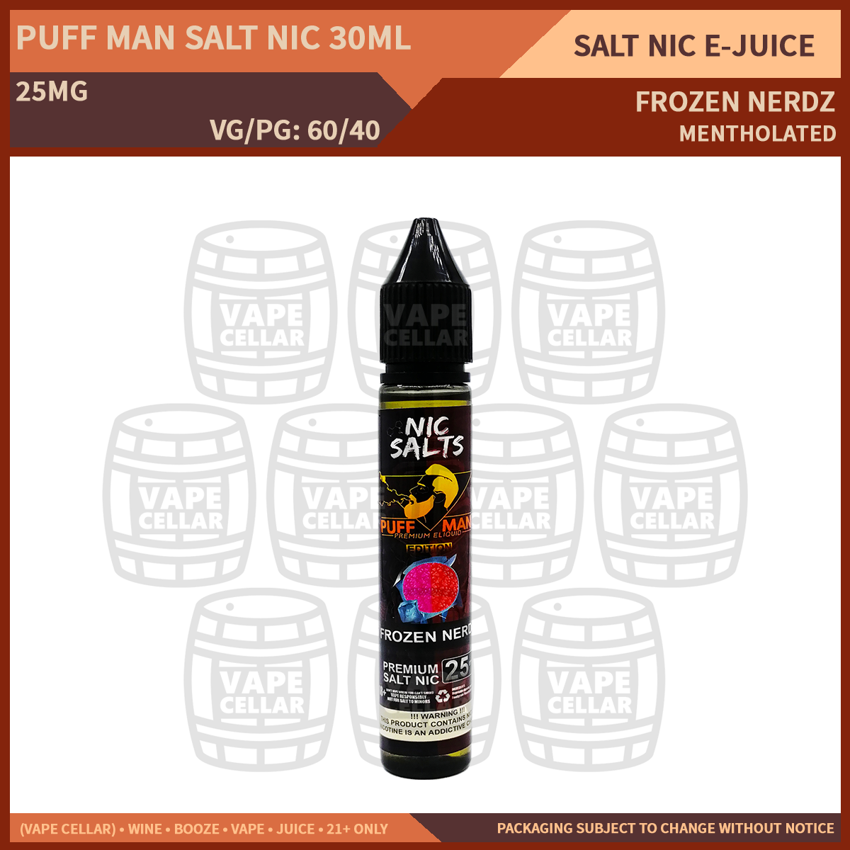 Puff Man Salt 30ML Frozen Nerds (25 MG) | Lazada PH