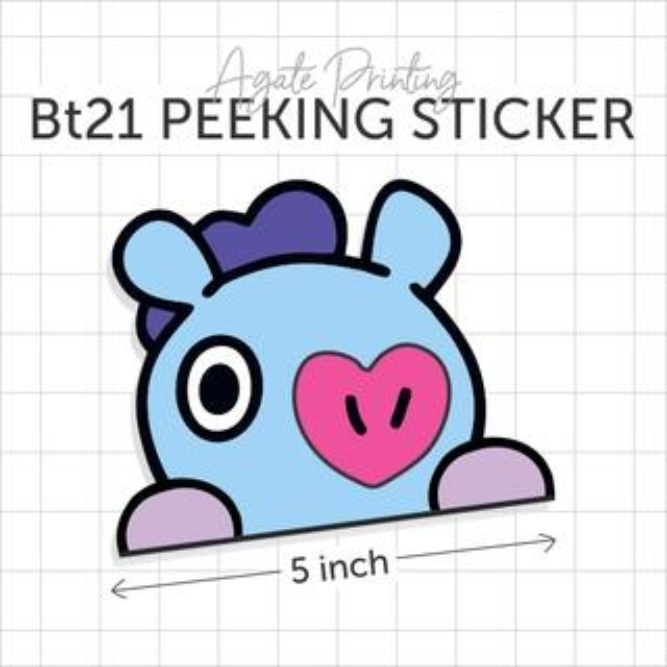 BT21 Peeking Stickers Peekers Vinyl Laminated Stickers | Lazada PH