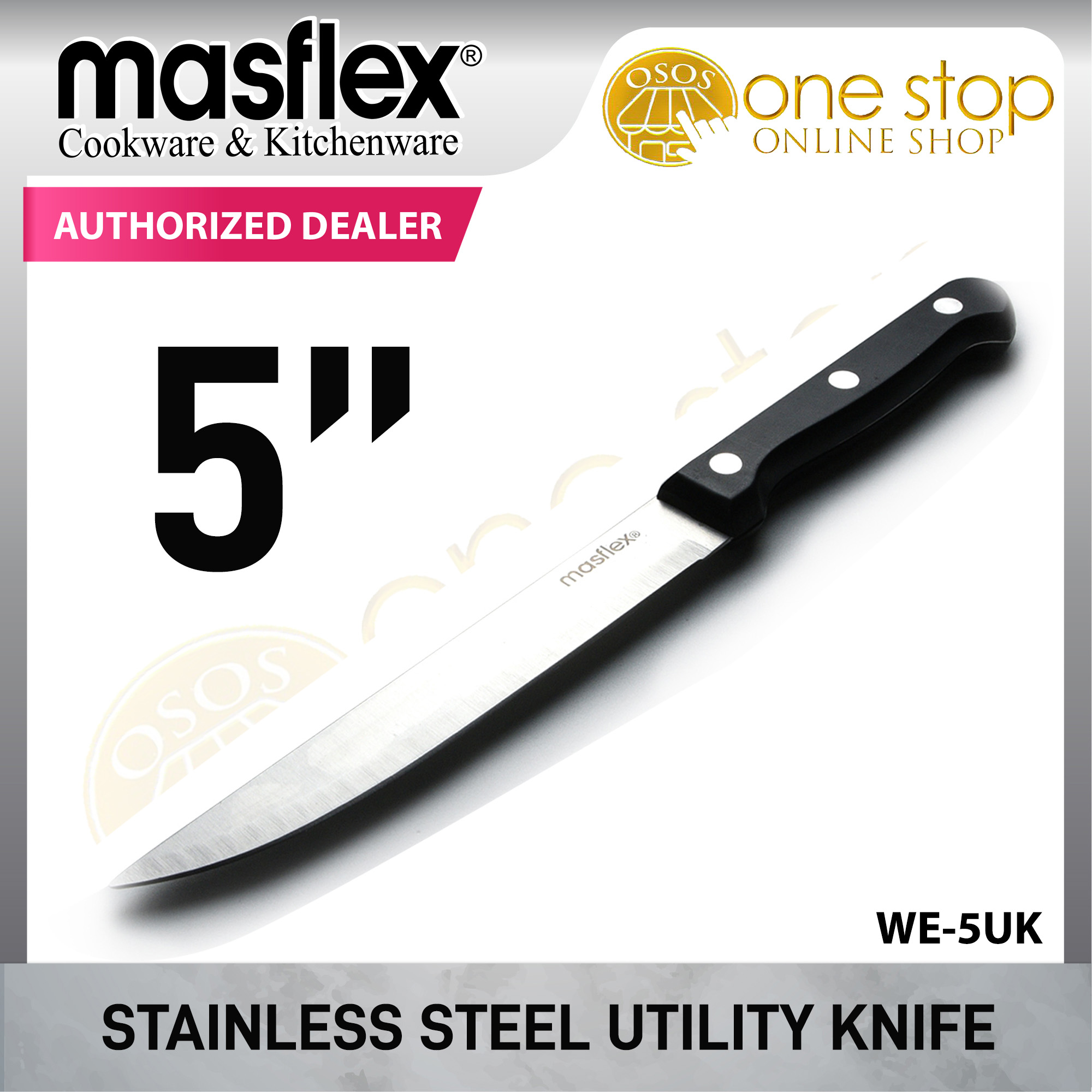 MASFLEX Original 5 inch Stainless Steel Utility Knife L22.6 cm x W2 cm ...
