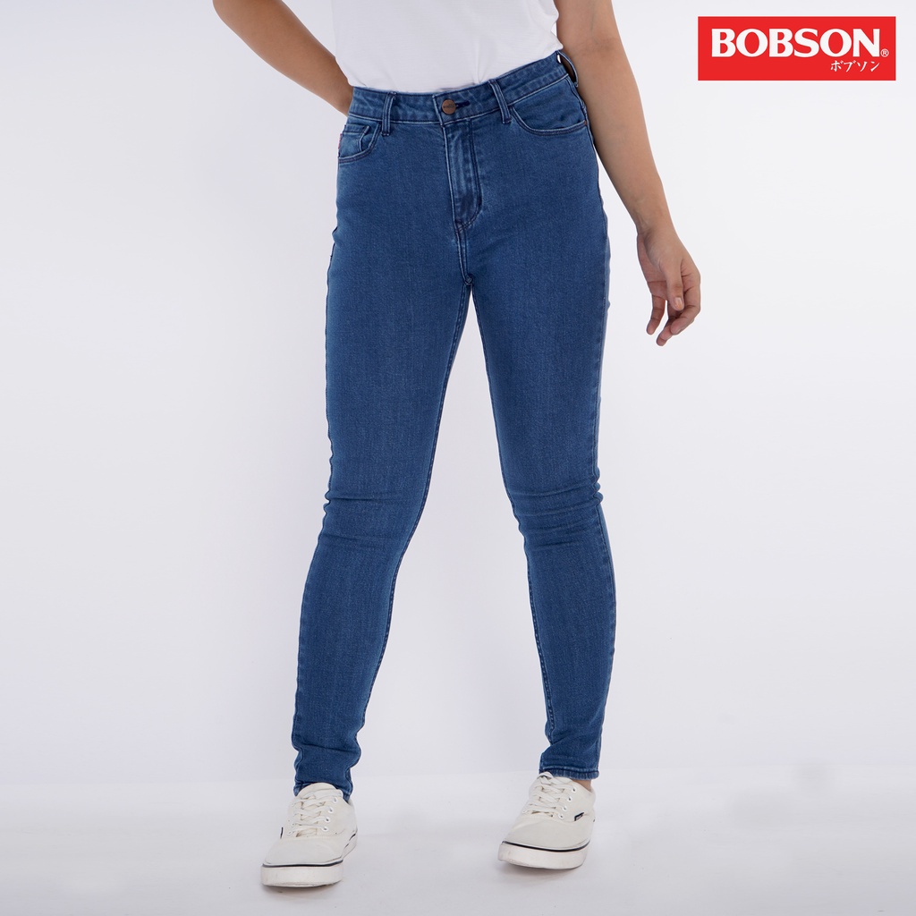 Bobson Ladies' Basic Denim Super Skinny Hi Rise 80707 (Medium Shade ...