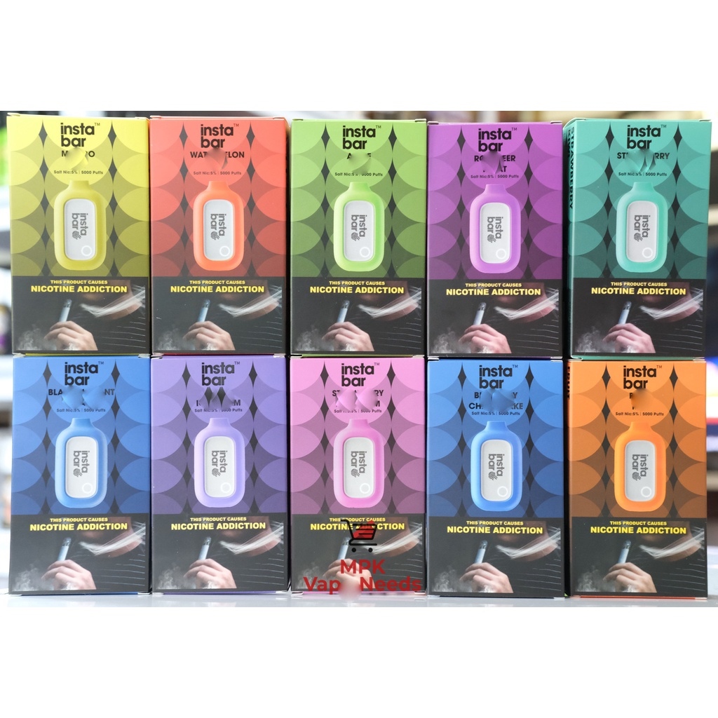 Insta Bar 5000 Puffs Disposable Pod Rechargable | Lazada PH