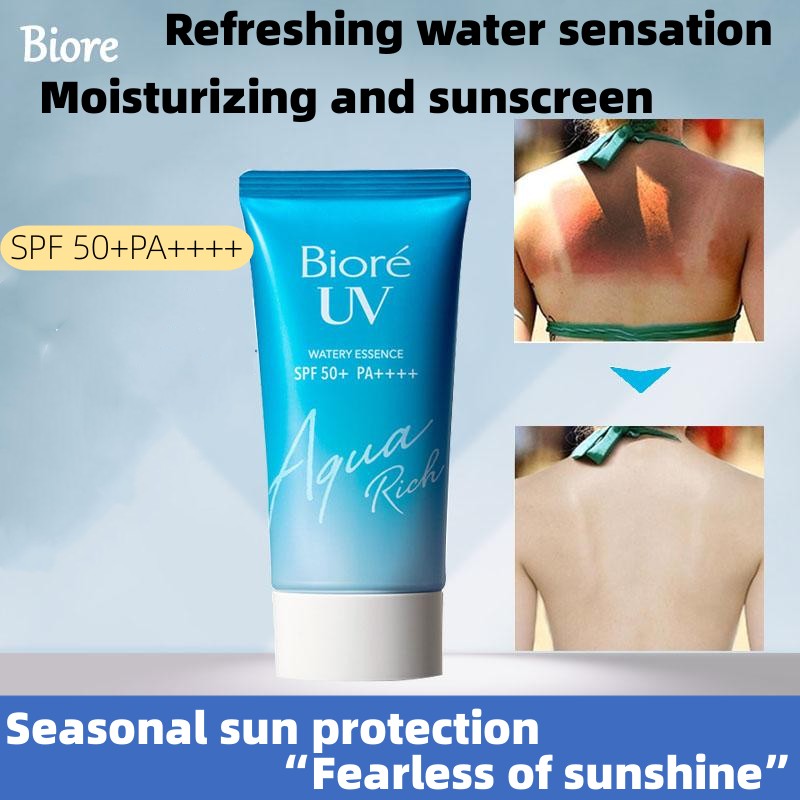 Biore UV Sunscreen cream SPF 50+ for Face Cream Aqua Rich Watery ...