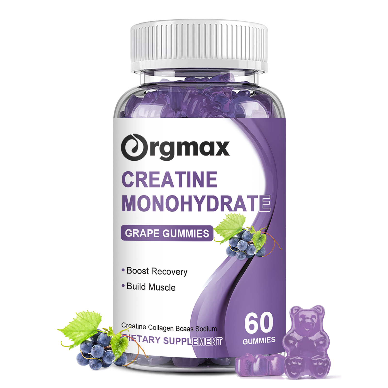 Orgmax Creatine Monohydrate Gummies 400mg Help Muscle Strength, Muscle ...