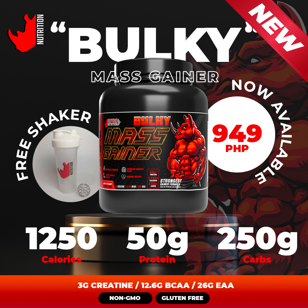 RHYNO NUTRITION BULKY MASS GAINER 3 LBS WITH SHAKER | Lazada PH