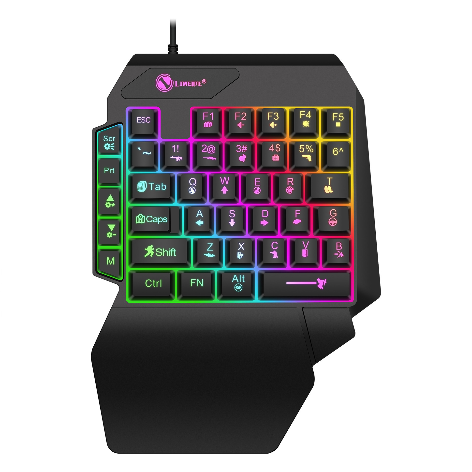 GK103S Mechanical Keyboard One Hand Game Keyboard Mini Backlit Keyboard ...