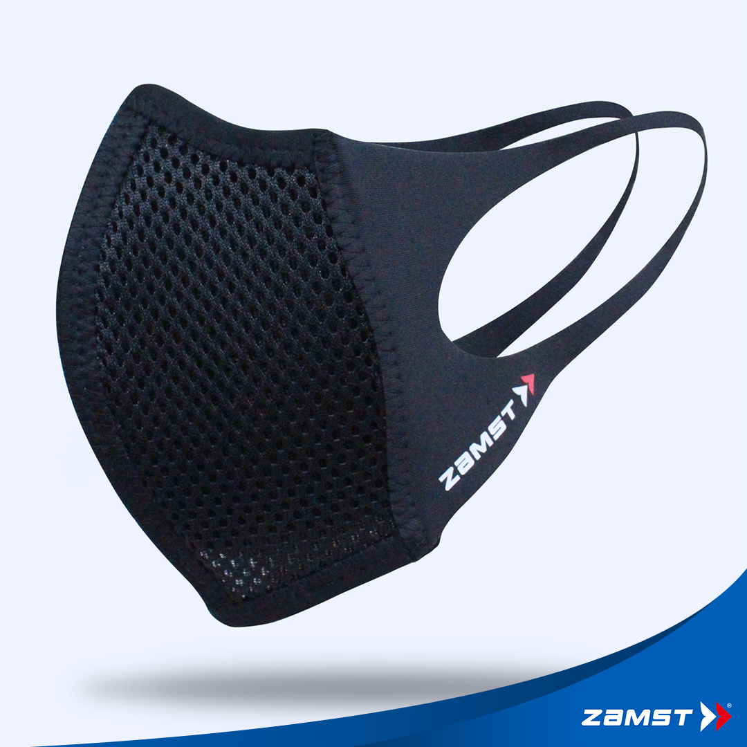 Zamst Sports Mask – Washable and Black Color Face Mask (1 piece, Size ...