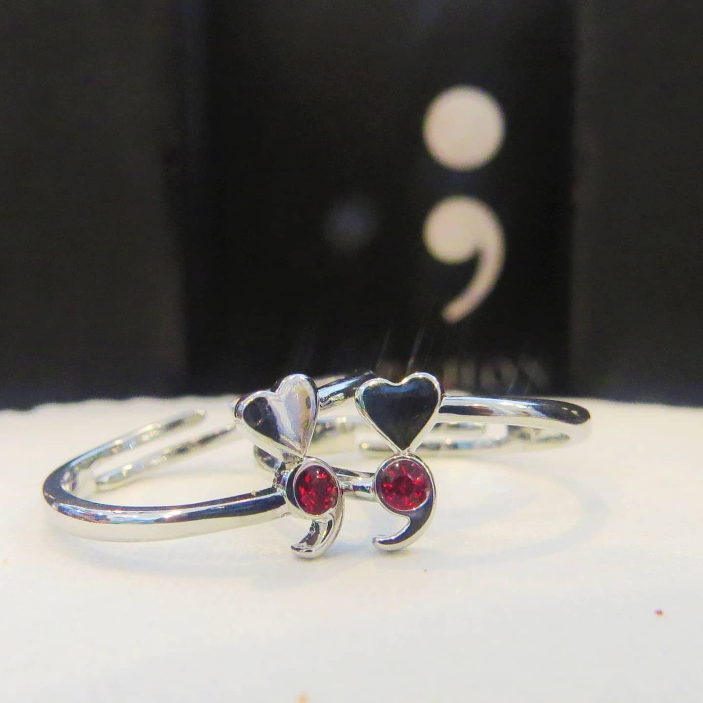 PUHON Real Gold Plated Semicolon Ring Mental Health Awareness | Mayari ...