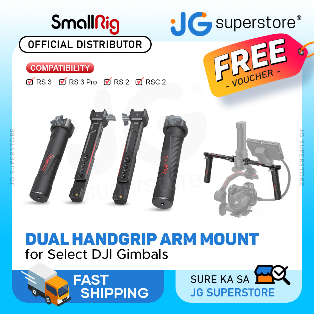 SmallRig Dual Handgrip Horizontal Arm Mount with 1/4"-20 & 3/8"-16 ...