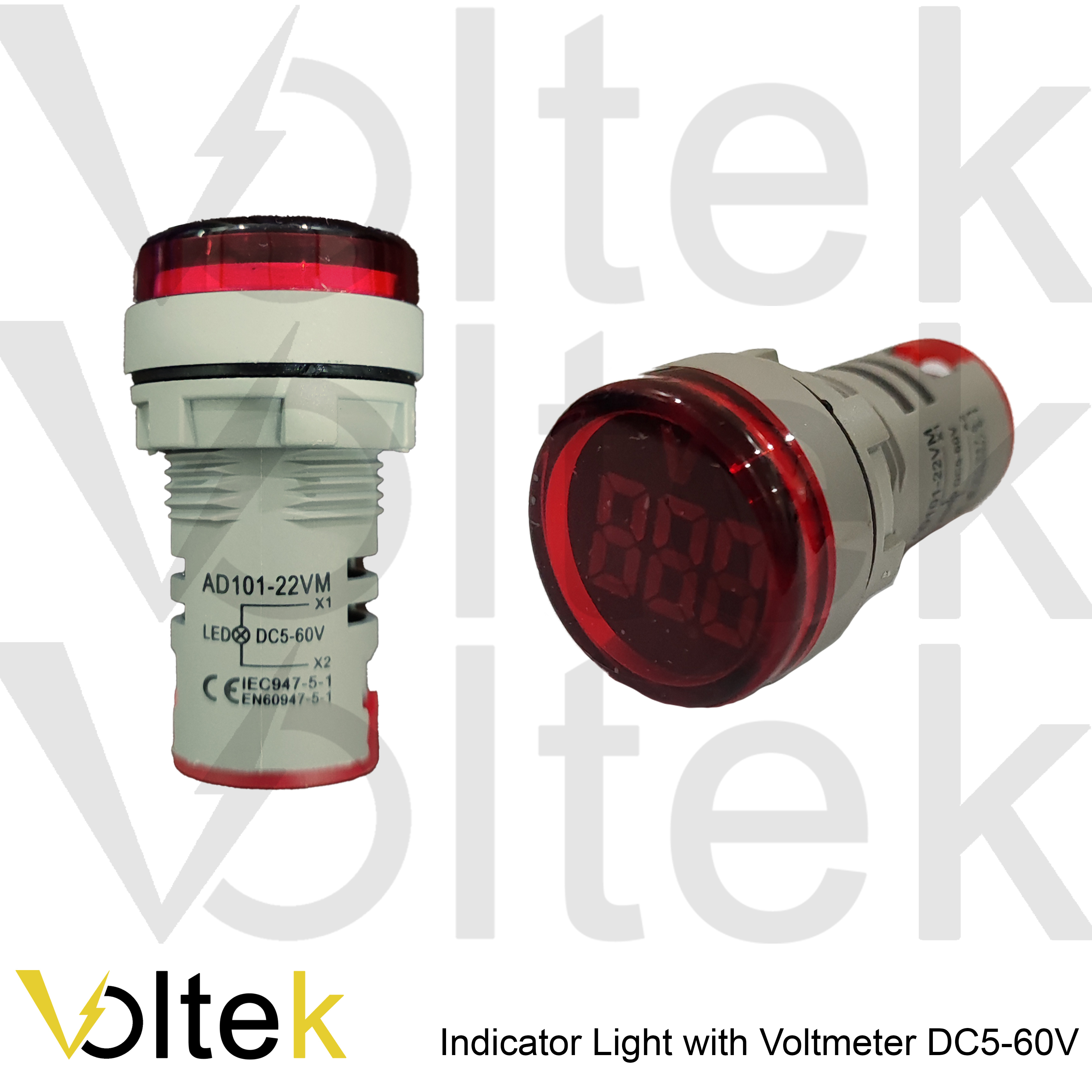 LED Digital Voltmeter Ammeter Hertz Pilot Light Indicator Lamp Digital ...