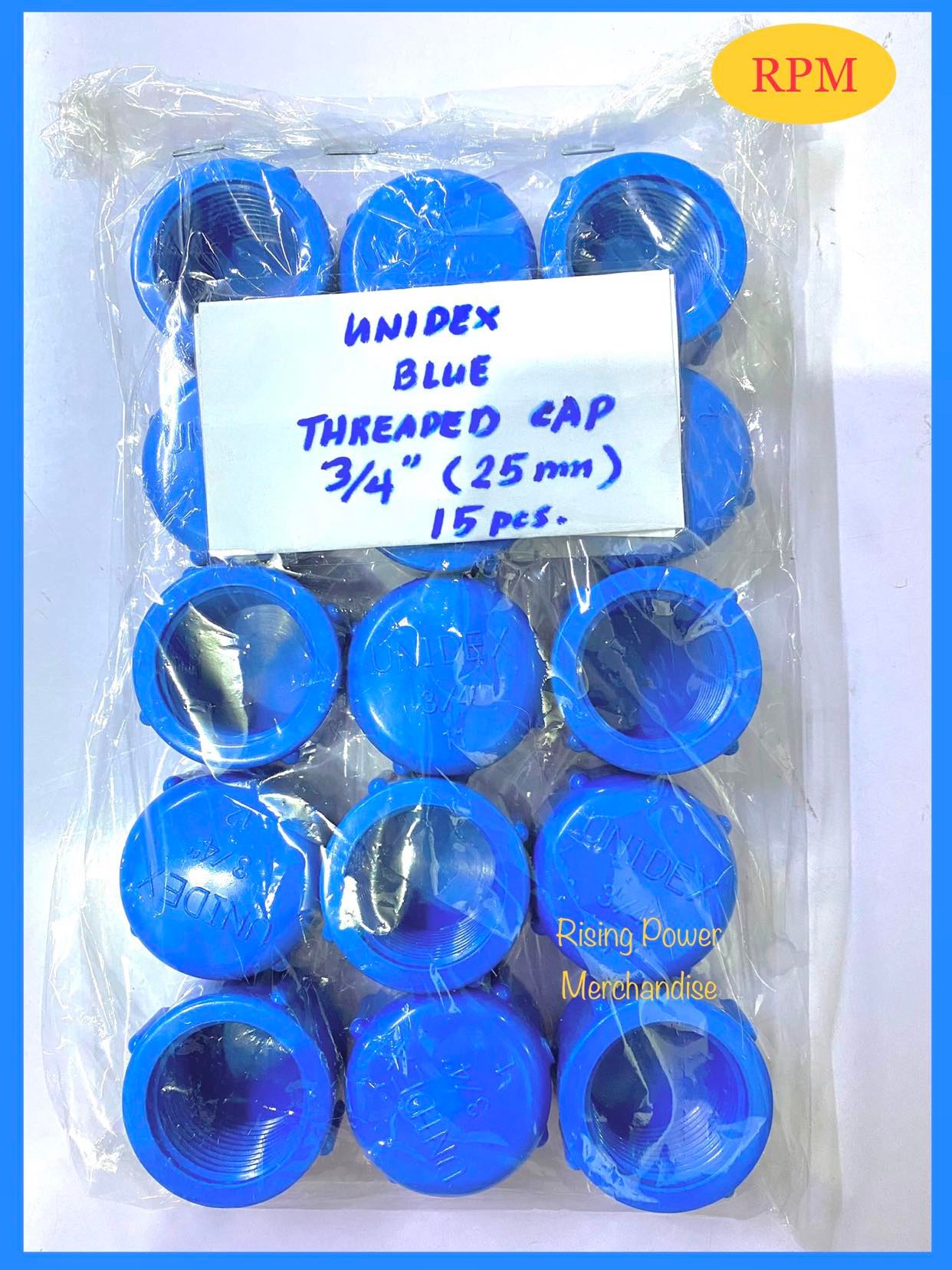 Unidex PVC Blue Cap with Thread 3/4" ( 25mm ) ( 15pcs ) | Lazada PH