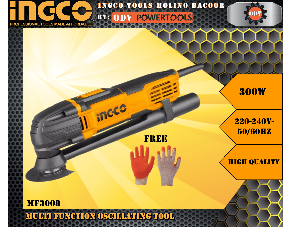 INGCO Multi Function Oscillating Tool 300W Model: MF3008 ODV POWERTOOLS ...