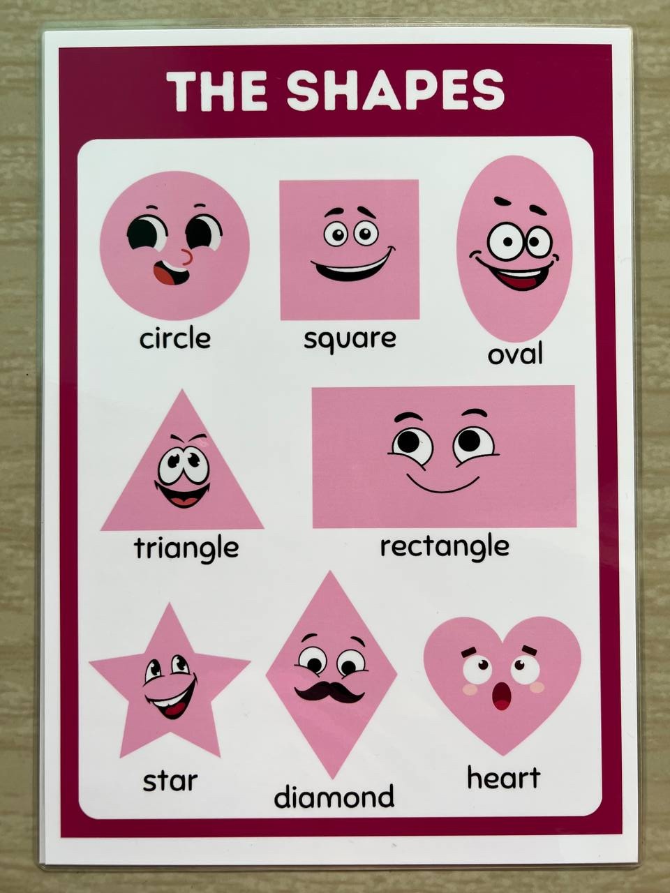 Learning materials for kids Laminated A4 Size Chart SHAPES | Lazada PH
