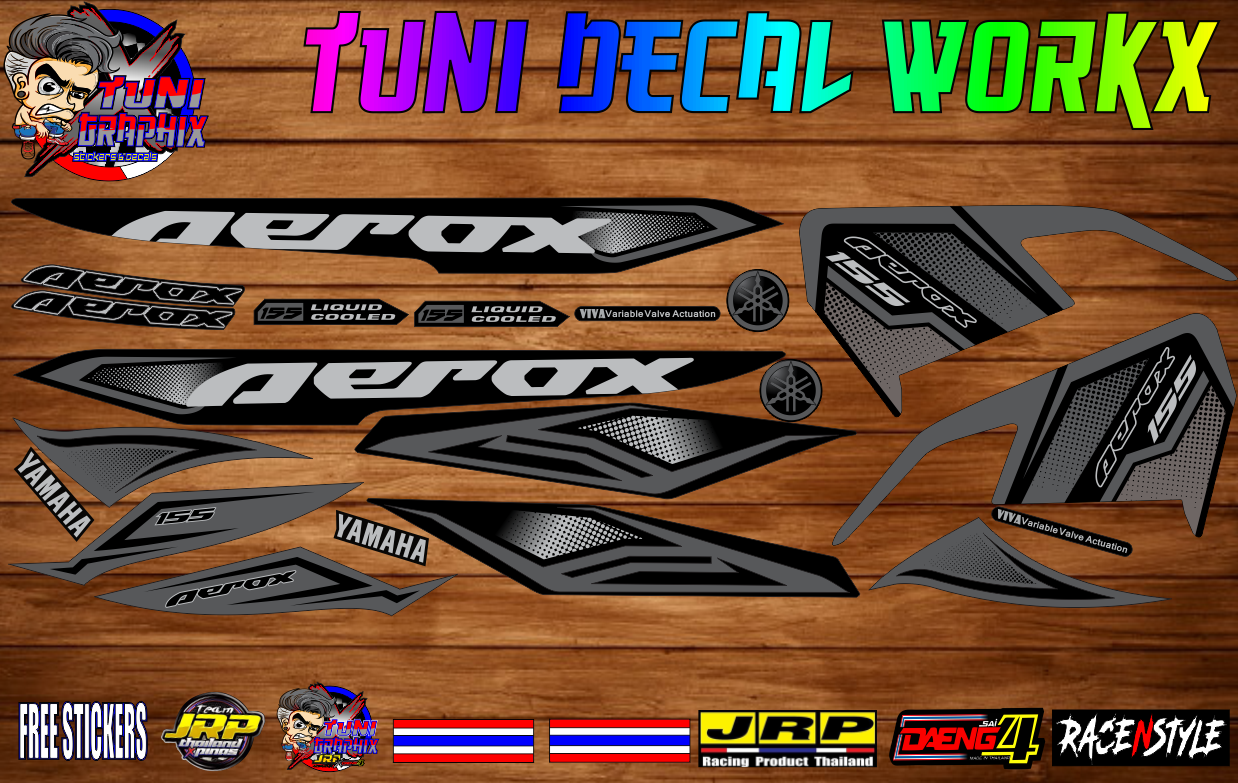 Yamaha Aerox V1 Customized Stock Decals (10 COLORS) w/freebies | Lazada PH