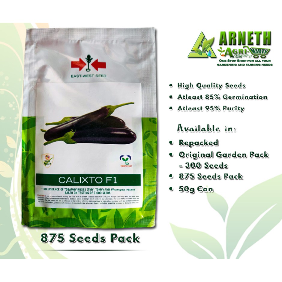 EGGPLANT CALIXTO F1 AESNSO PACK (875 SEEDS) BY EAST WEST SEEDS | Lazada PH
