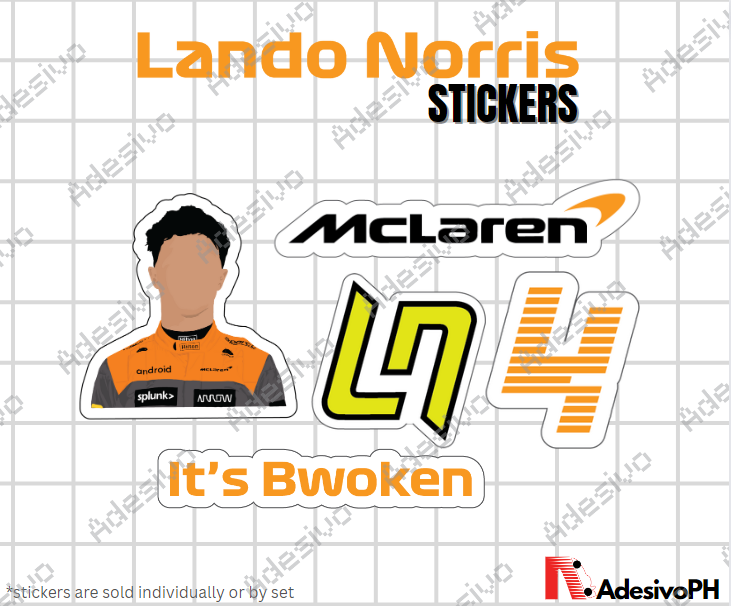 Lando Norris Sticker Pack / GLOSSY / MATTE / HOLOGRAPHIC RAINBOW ...
