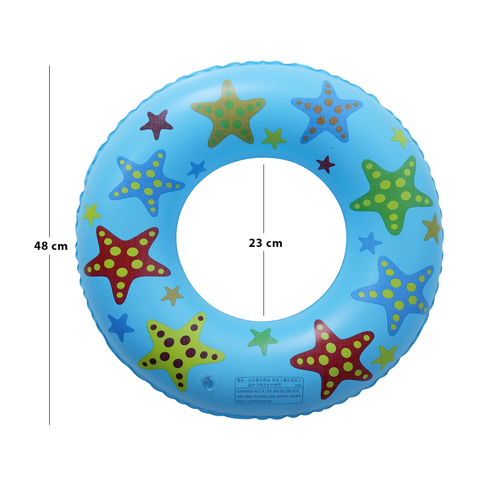 Cute Summertime Sea Creatures Inflatable Swim Ring Floater 20 Inches ...