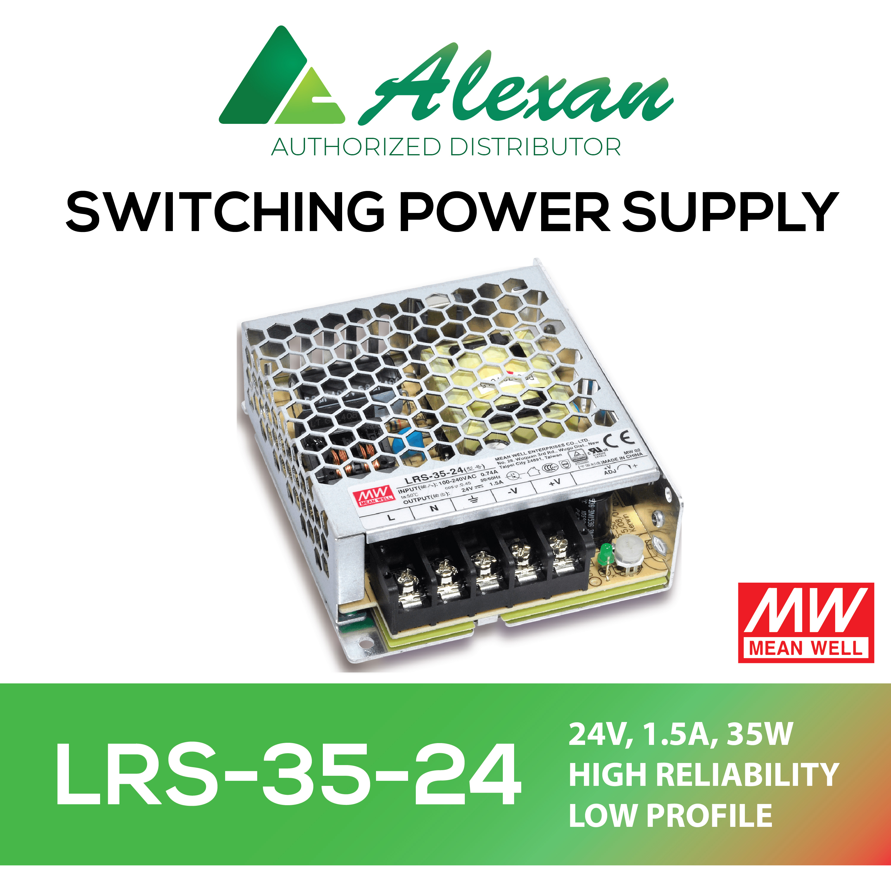 Mean Well LRS 35W (LRS-35-24) Enclosed Switching Power Supply | Lazada PH