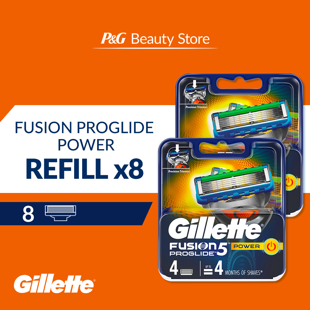 Gillette Fusion ProGlide Flexball Power 8 Razor Blade Refills | Lazada PH