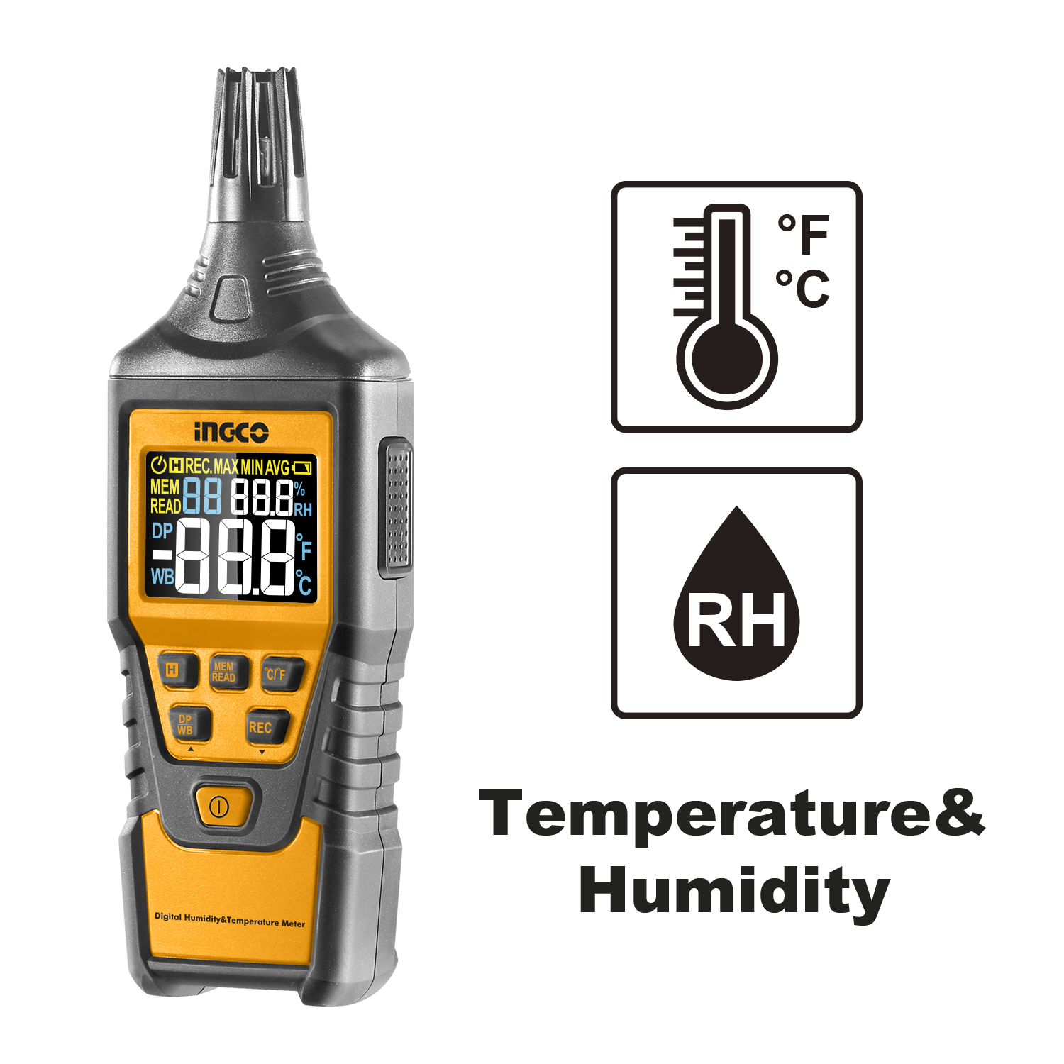 INGCO Digital Humidity & Temperature Meter HETHT01 IPT | Lazada PH