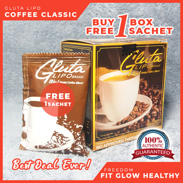 Gluta Lipo Original FREE 1 Sachet Coffee FREE 1 Sachet Juice Fit and ...
