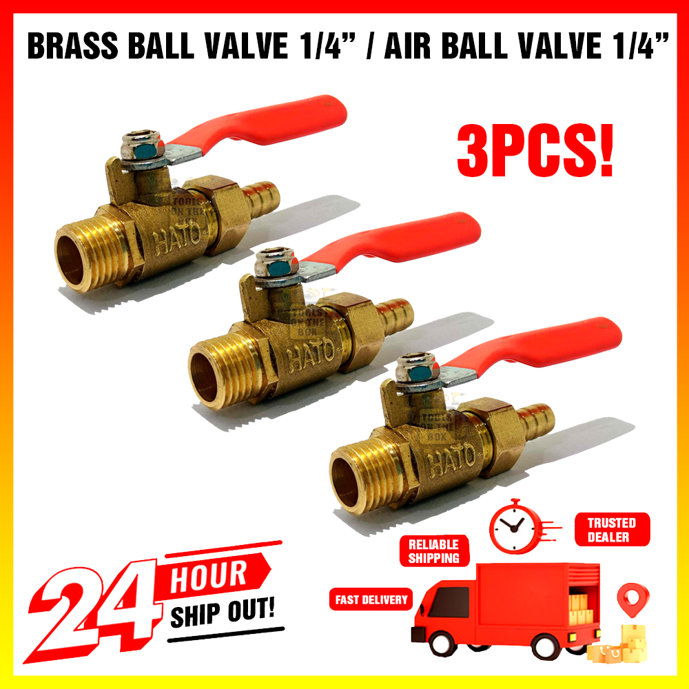 Brass Ball Valve 1/4" / Air Ball Valve 1/4" / Air Cock / Compressor ...