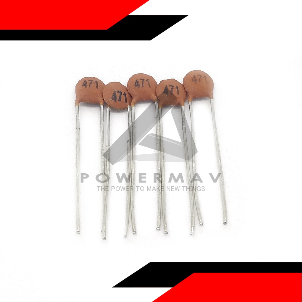 5pcs 470pf ceramic capacitor 50V 470 pf 471 Ceramic Capacitor 50v 470pf ...