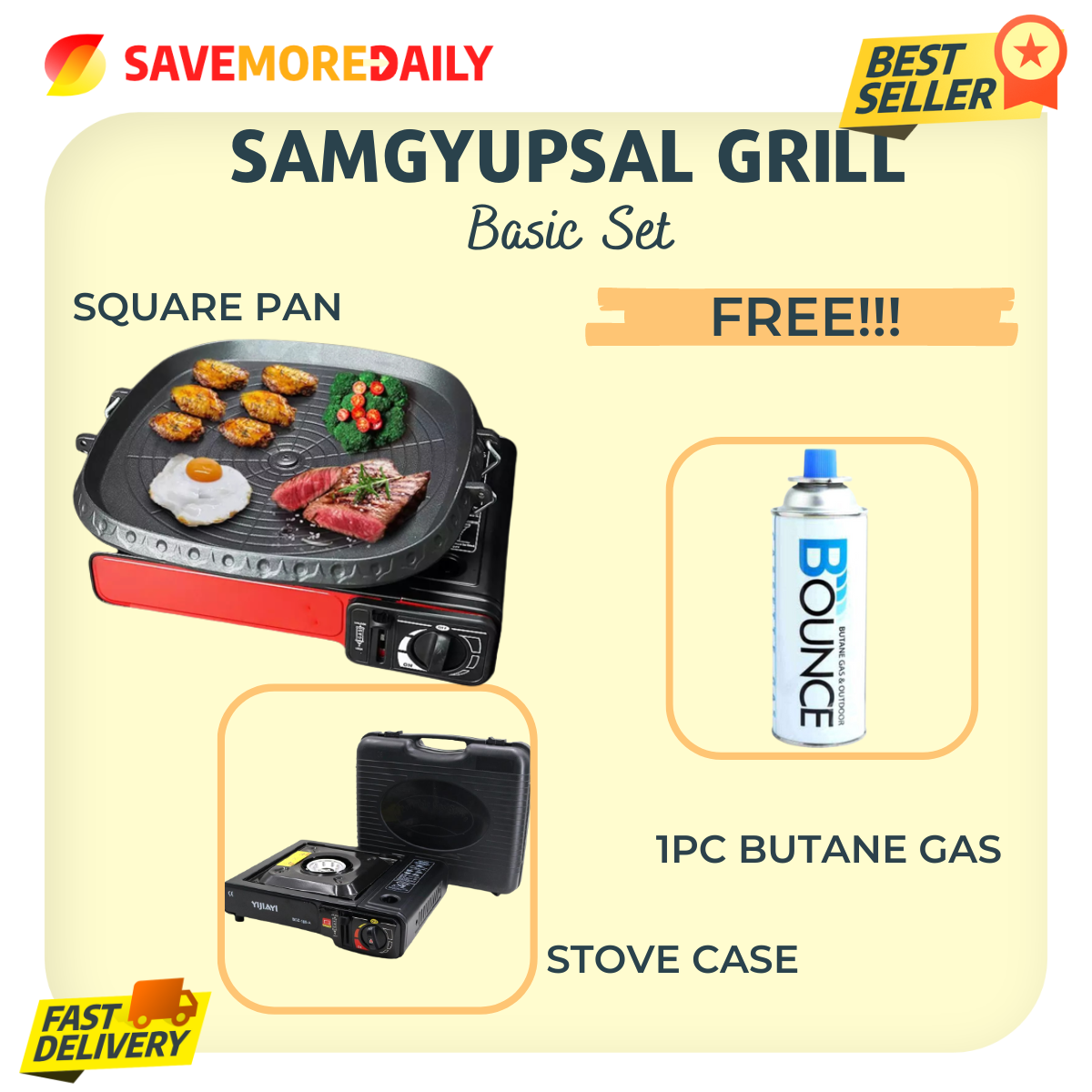 COMPLETE SET Korean Samgyupsal Authentic Basic Set l Korean BBQ l ...