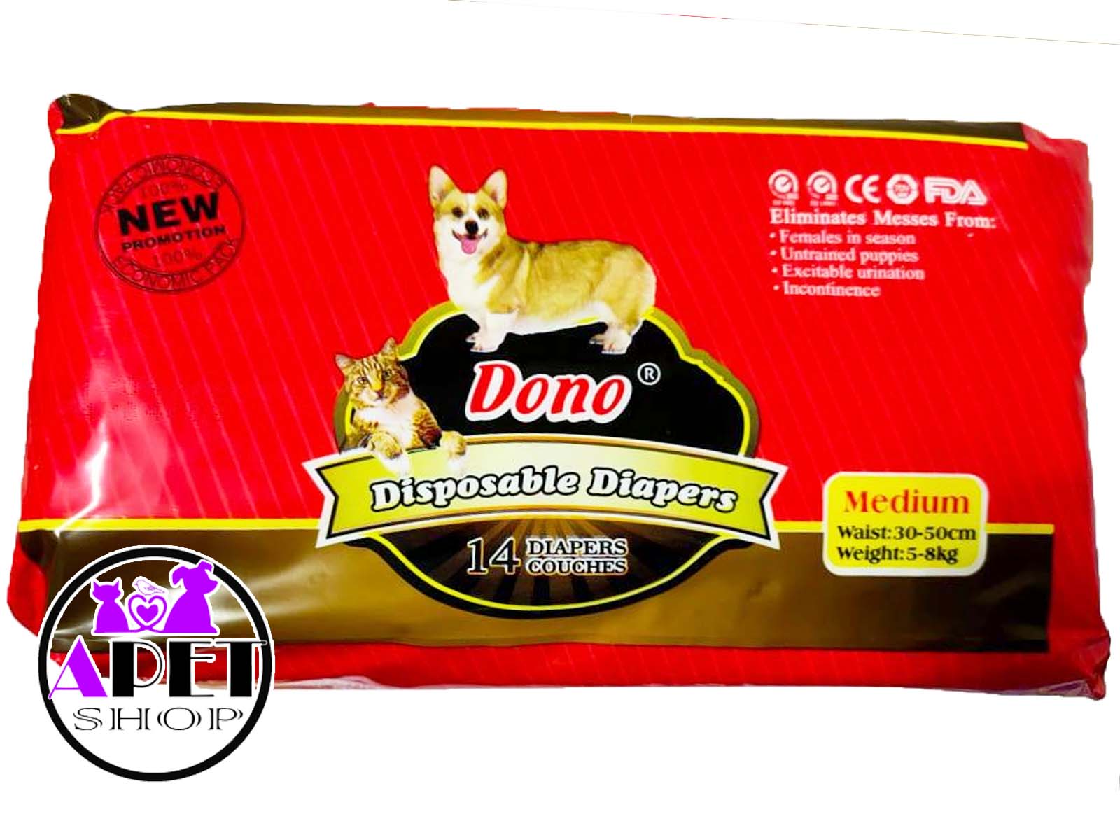 DONO - (Medium) Disposable Female diaper for dogs | Lazada PH