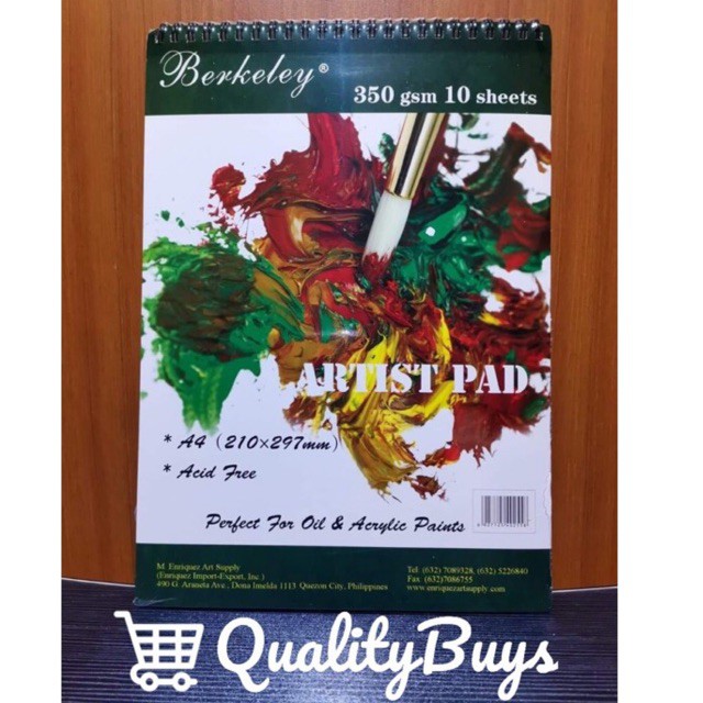 A4 Berkeley Artist Pad for Oil and Acrylic Paint | Lazada PH