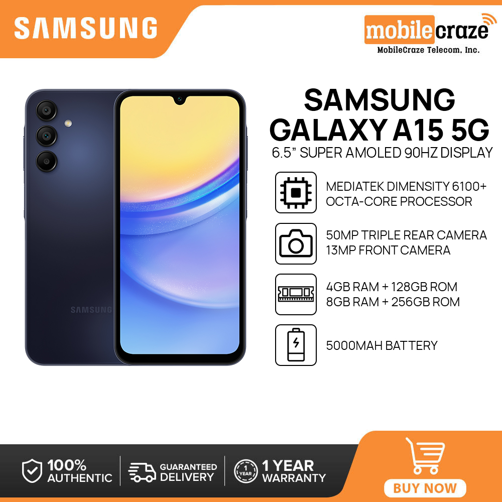 Samsung Galaxy A15 5G Smartphone | 4GB+128GB/8GB+256GB | MTK Dimensity ...