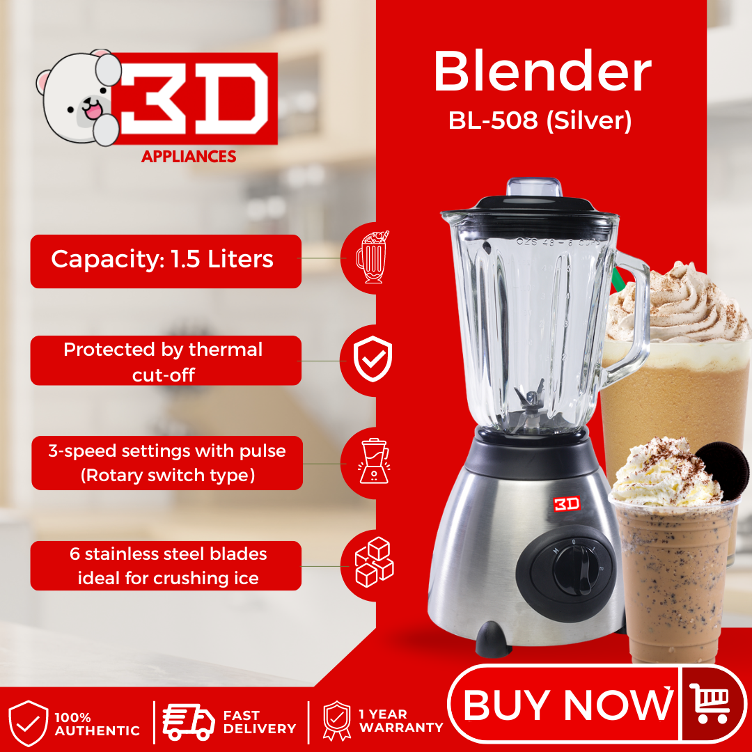 3D Electric Blender BL-508 1.5L | Lazada PH