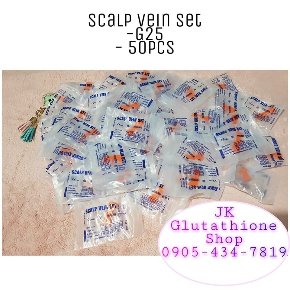 Scalp vein set G25 50pcs (butterfly) by JK Glutathione Shop | Lazada PH