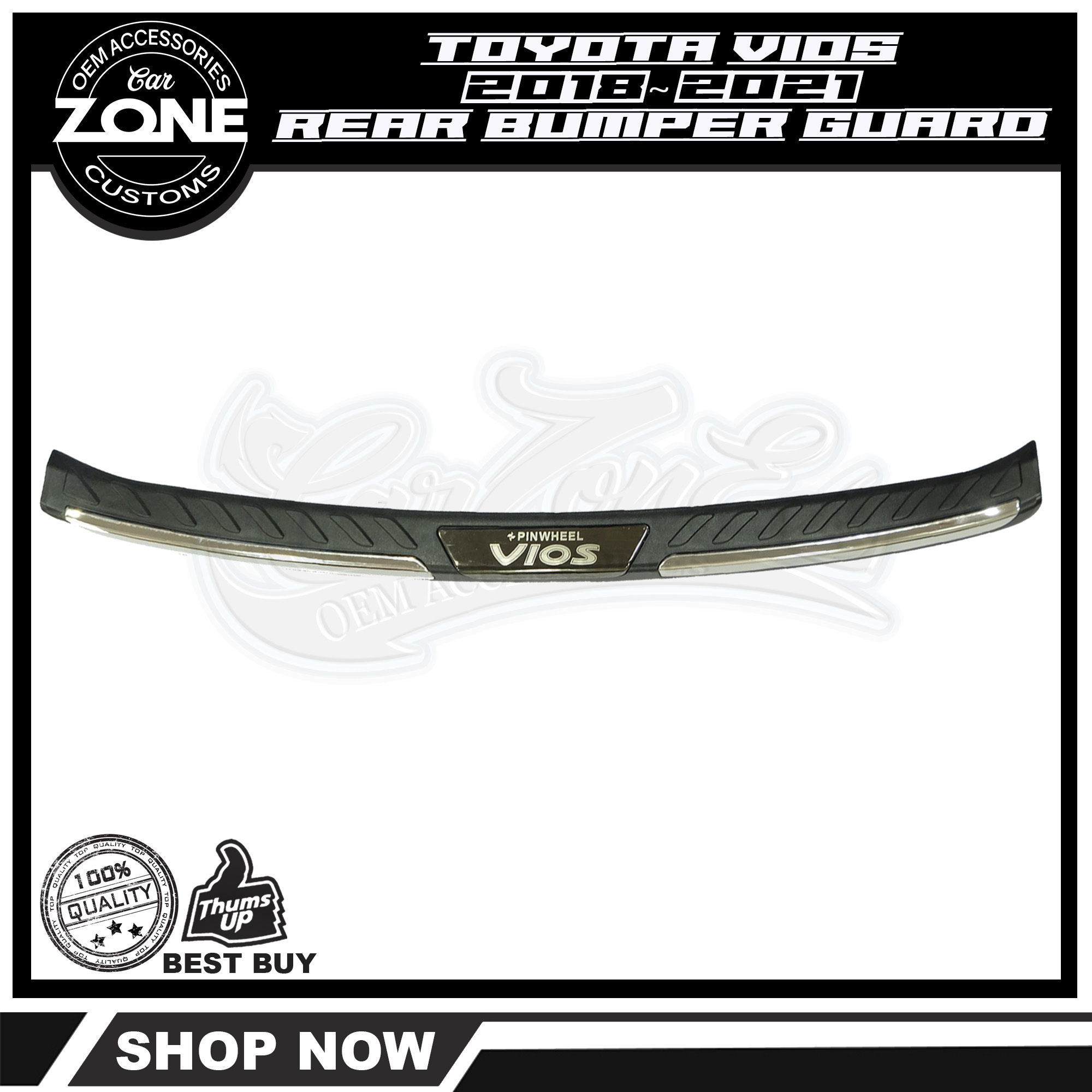 Toyota Vios 2018-2021 PINWHEEL Rear Bumper Guard / Rear Stepsill ...