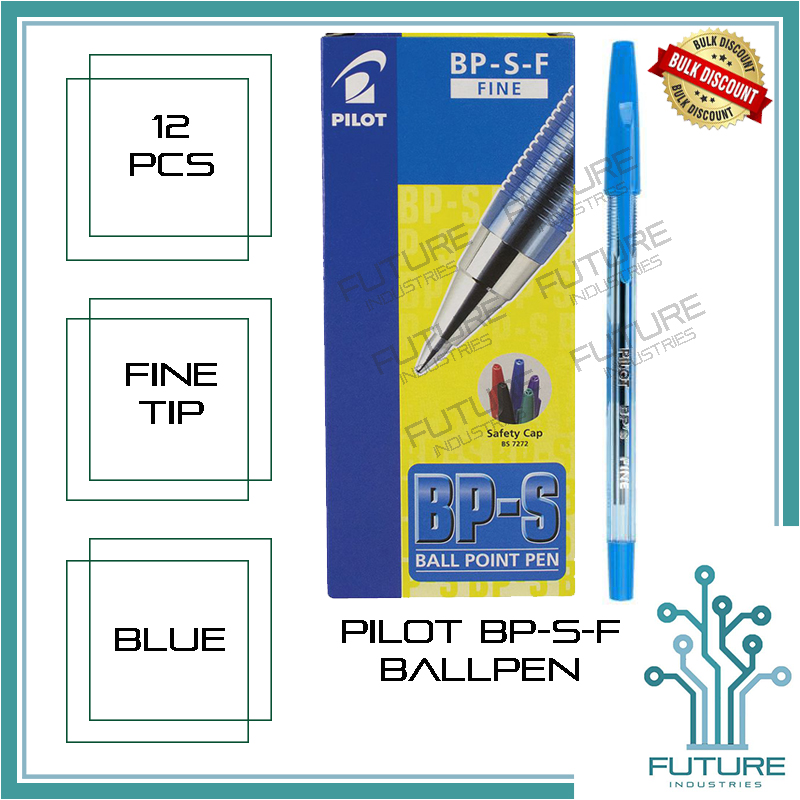 Ballpen PILOT BP-SF Pilot BPS FINE Pilot Bps Fine BP-S-F Fine Tip Black ...
