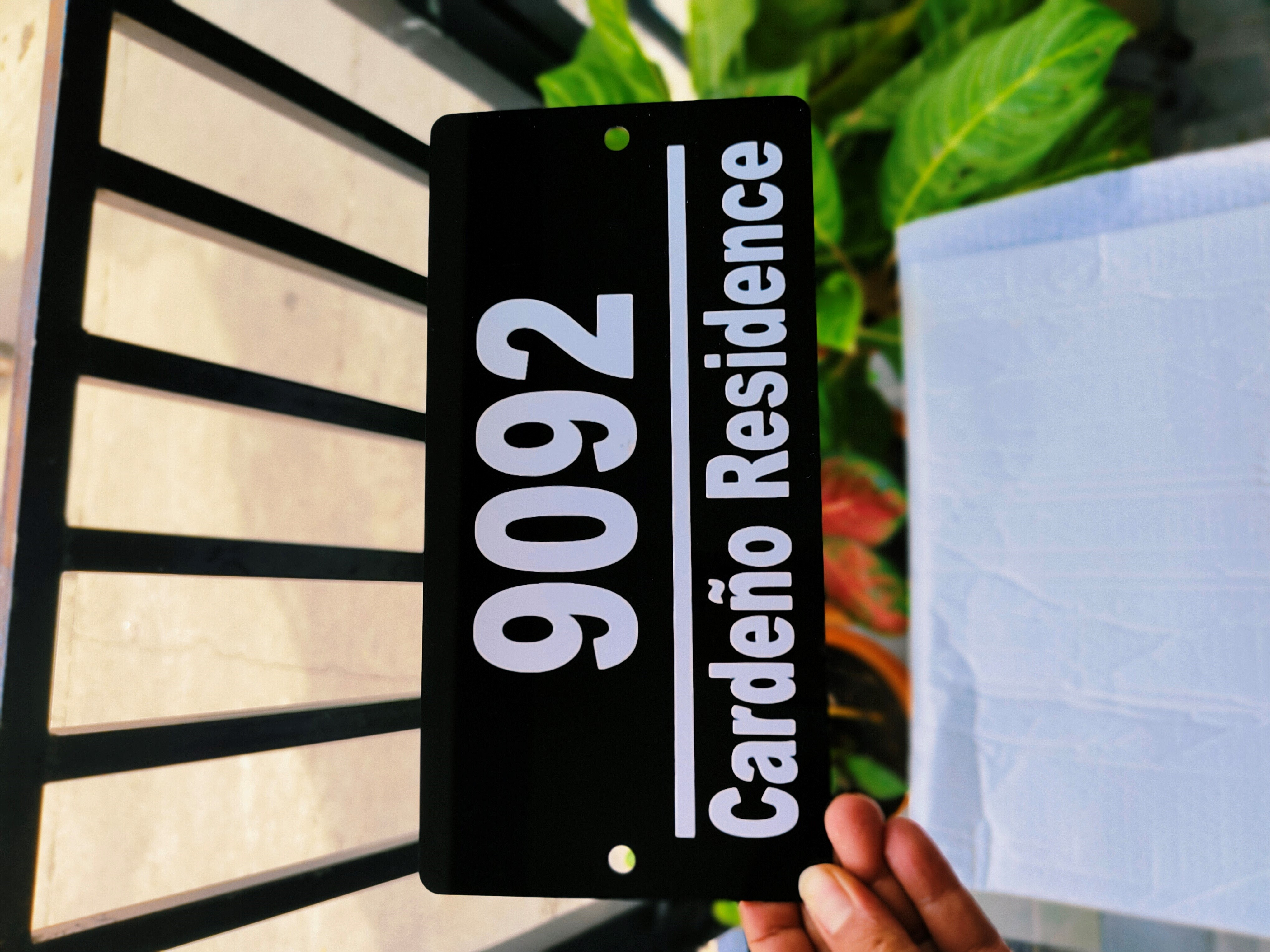 House number plate ( Vertical or horizontal) Single platec 5x10inches ...