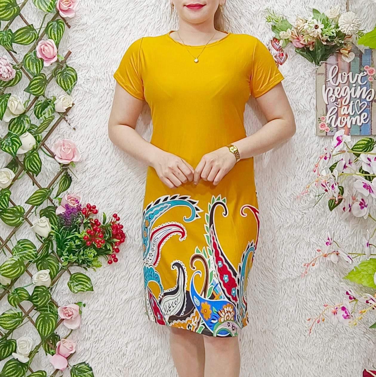 THAI SENEPA SHIRT PENCIL DRESS HIGH-QUALITY COTTON SOFT FABRIC CAN FIT ...