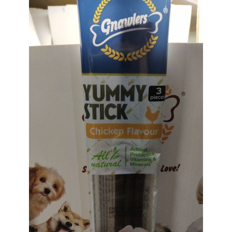 Gnawlers Yummy Stick 20grms Dog Treats ( Chicken Beef Flavour) All ...