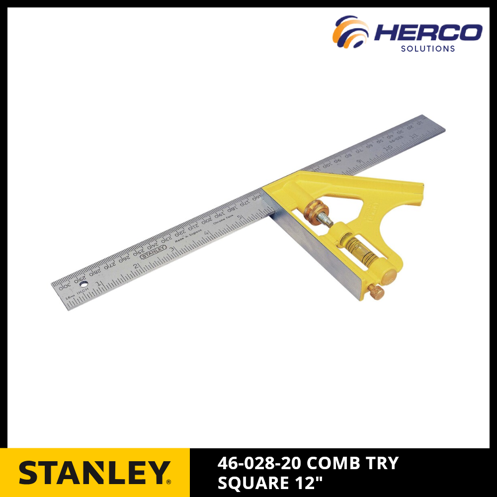 Stanley 46-028-20 Comb Try Square 12" Metal | Lazada PH