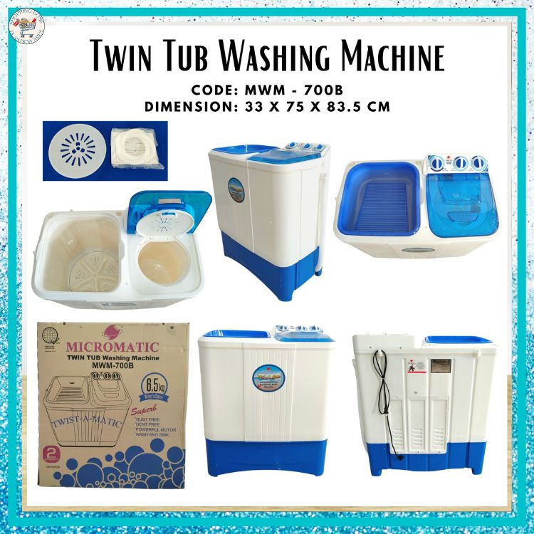 Micromatic Twin Tub Washing Machine / MWM-700B / Heavy Duty Washing ...